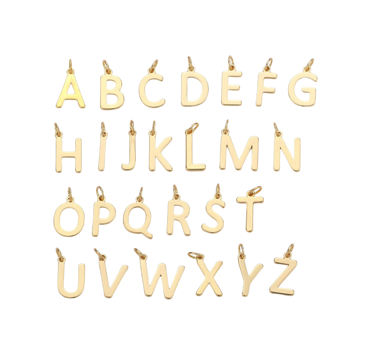 Gold Initial Charms – Emily Kearns Designs LLC.